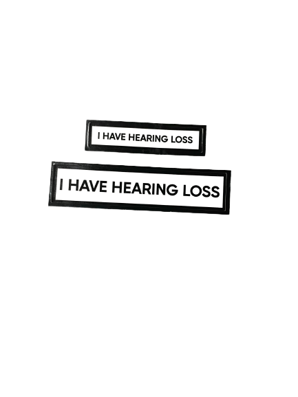 I Have Hearing Loss Communication Vinyl Stickers Set of 2 – Retrophiliac