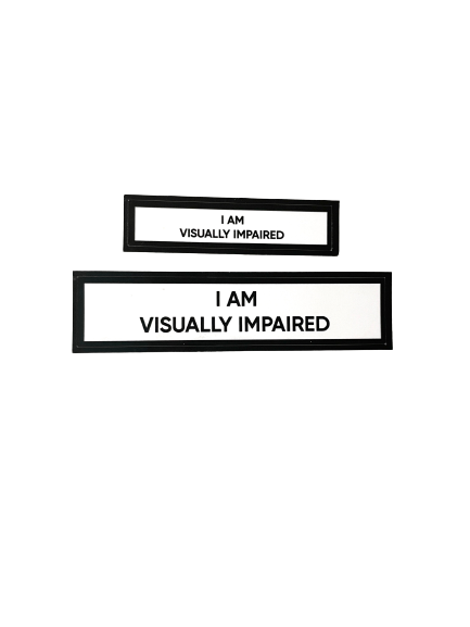 I Am Visually Impaired Communication Vinyl Stickers Set of 2 – Retrophiliac