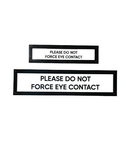 Please Do Not Force Eye Contact Communication Vinyl Stickers Set of 2 ...