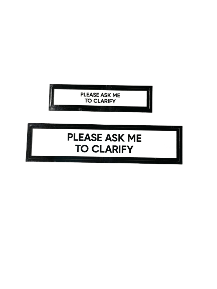 Please Ask Me To Clarify Communication Vinyl Stickers Set of 2 ...