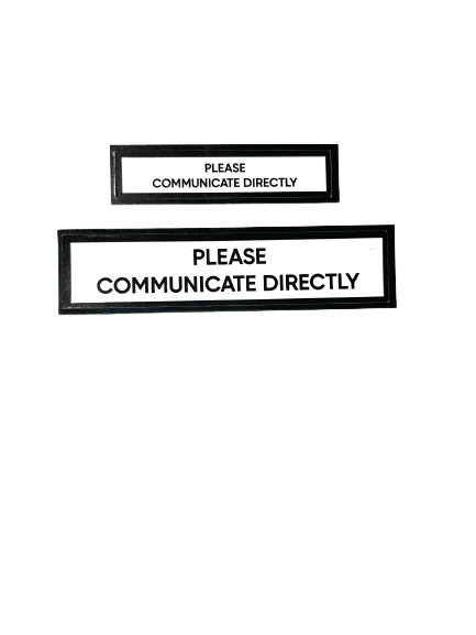 Please Communicate Directly Communication Vinyl Stickers Set of 2 ...