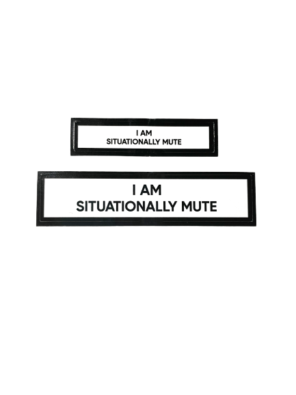 I Am Situationally Mute Communication Vinyl Stickers Set of 2 ...